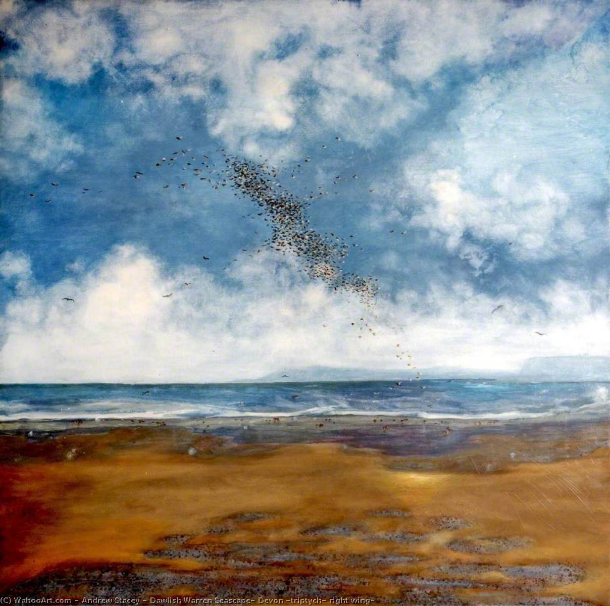 Dawlish Warren Seascape, Devon (triptych, aile droite), 1996 de Andrew ...