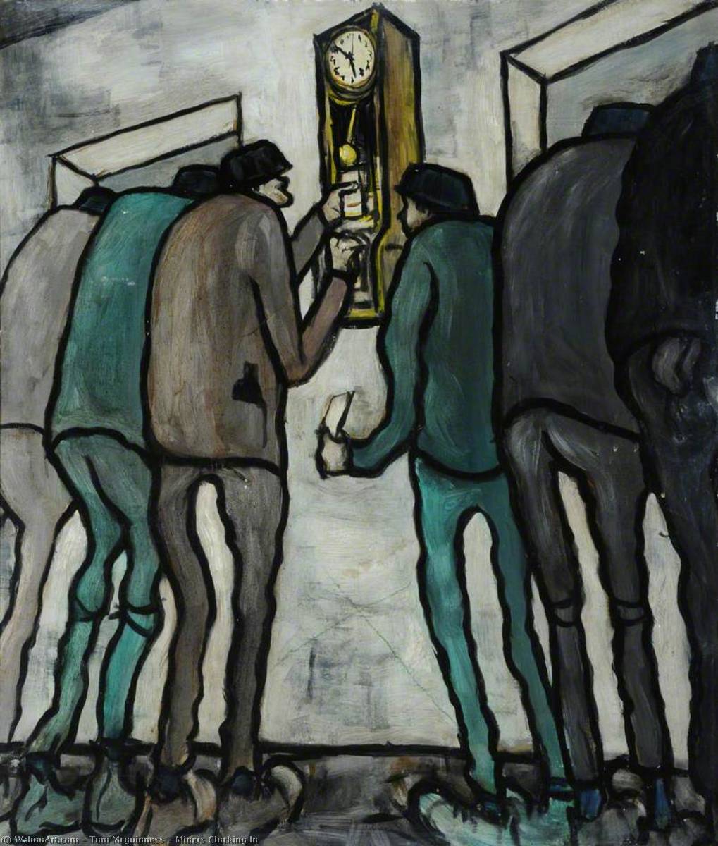 Miners Clocking In by Tom Mcguinness (1926-2006) Tom Mcguinness ...