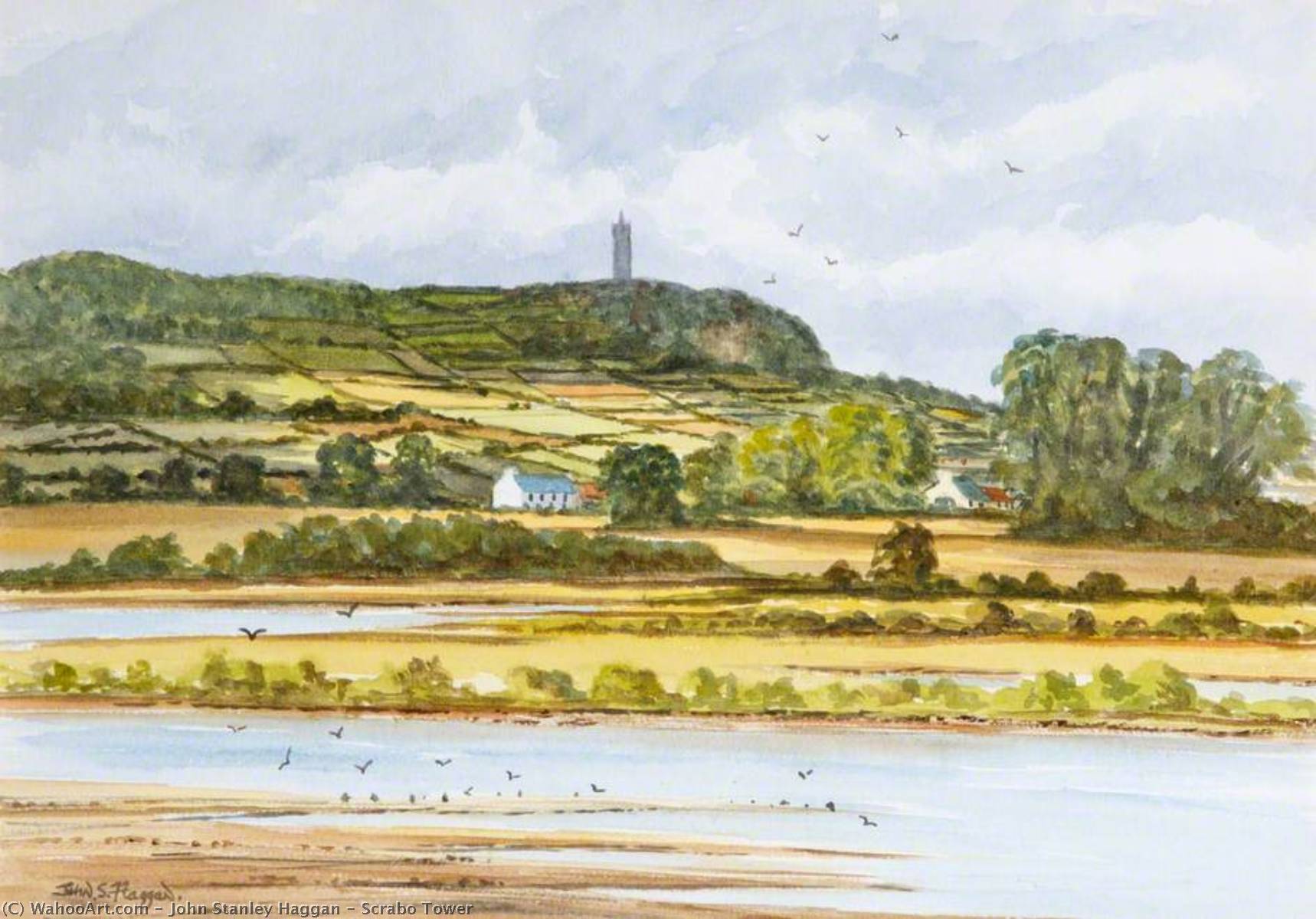 Scrabo Tower by John Stanley Haggan John Stanley Haggan | ArtsDot.com