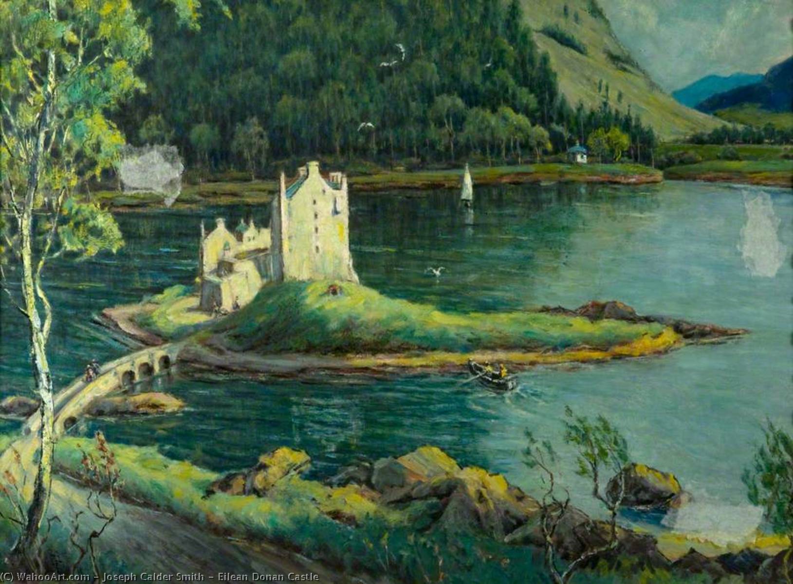Purchase Oil Painting Replica Eilean Donan Castle by Joseph Calder ...