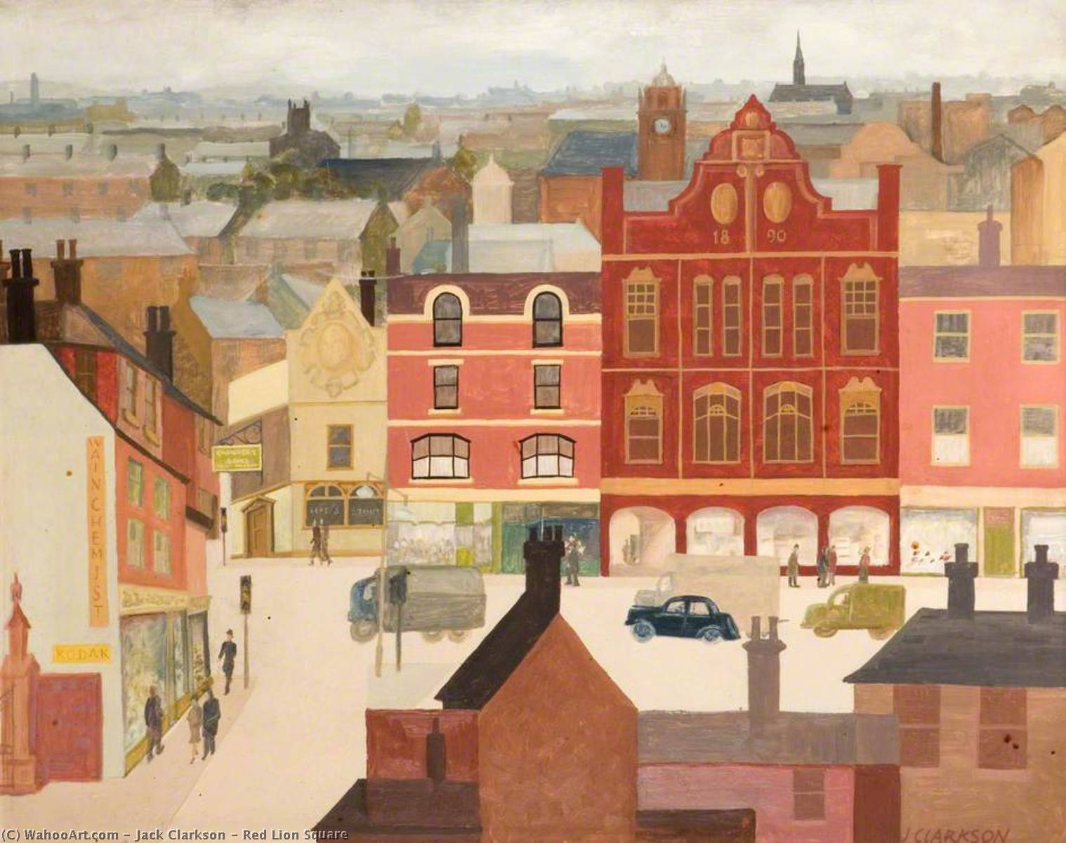 Red Lion Square by Jack Clarkson (1906-1986) Jack Clarkson | ArtsDot.com