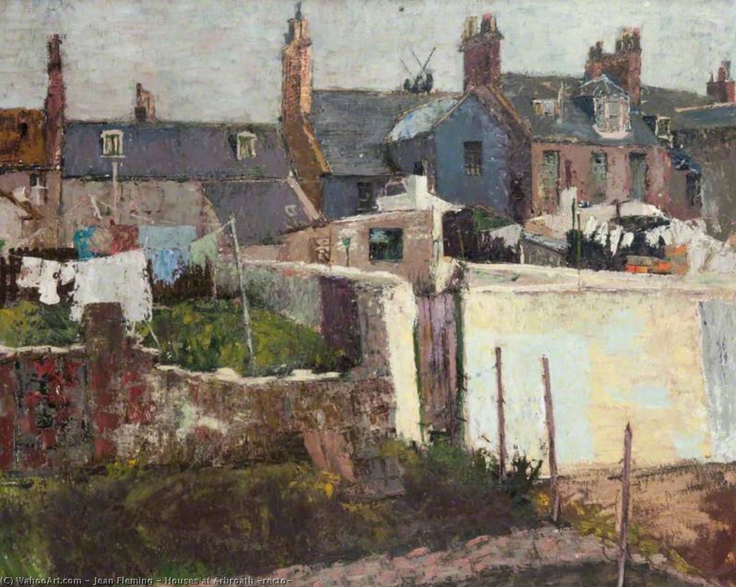 Houses at Arbroath (recto) by Jean Fleming (1937-1988) Jean Fleming ...