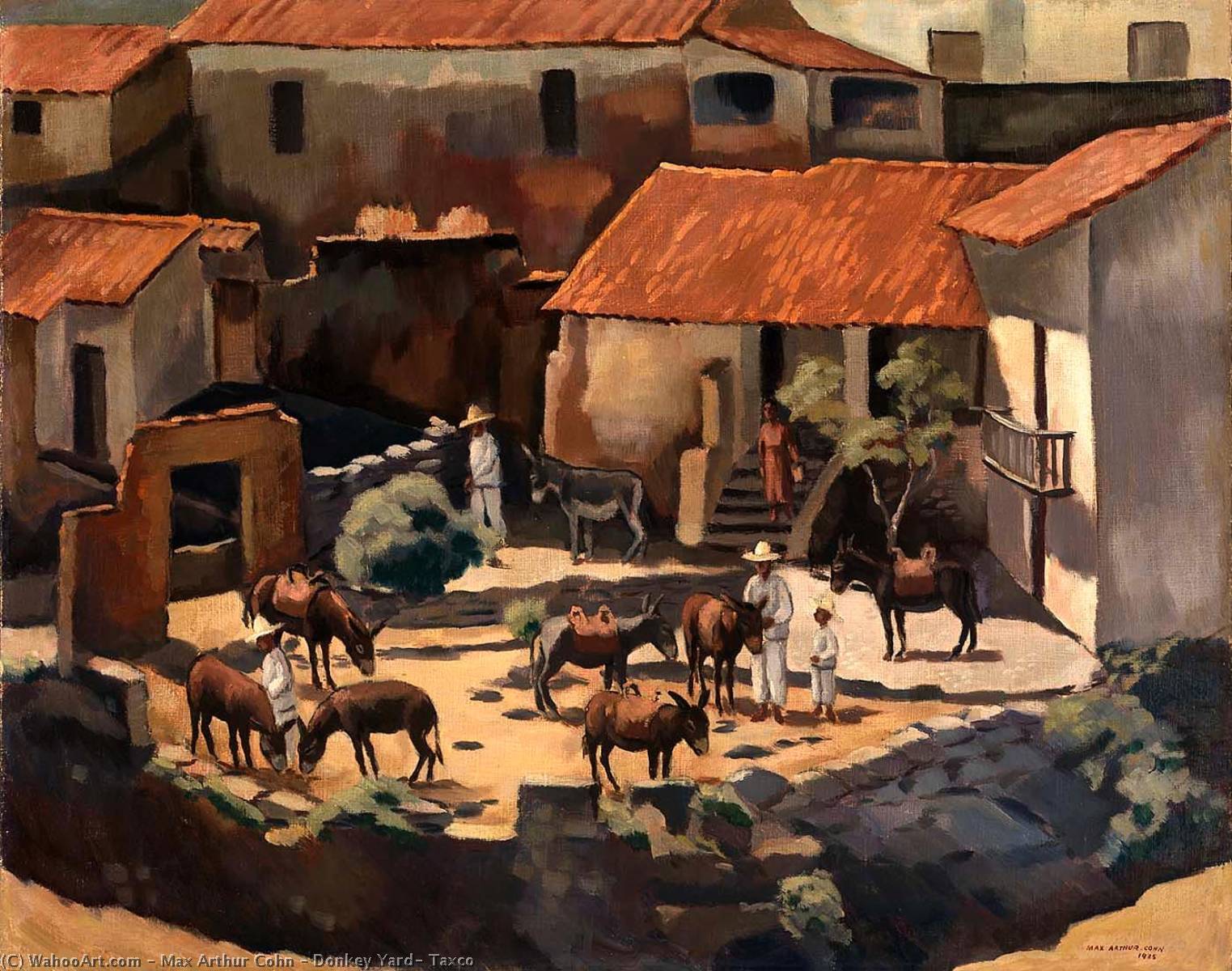 Commander Reproductions D'art Donkey Yard, Taxco, 1935 de Max Arthur ...