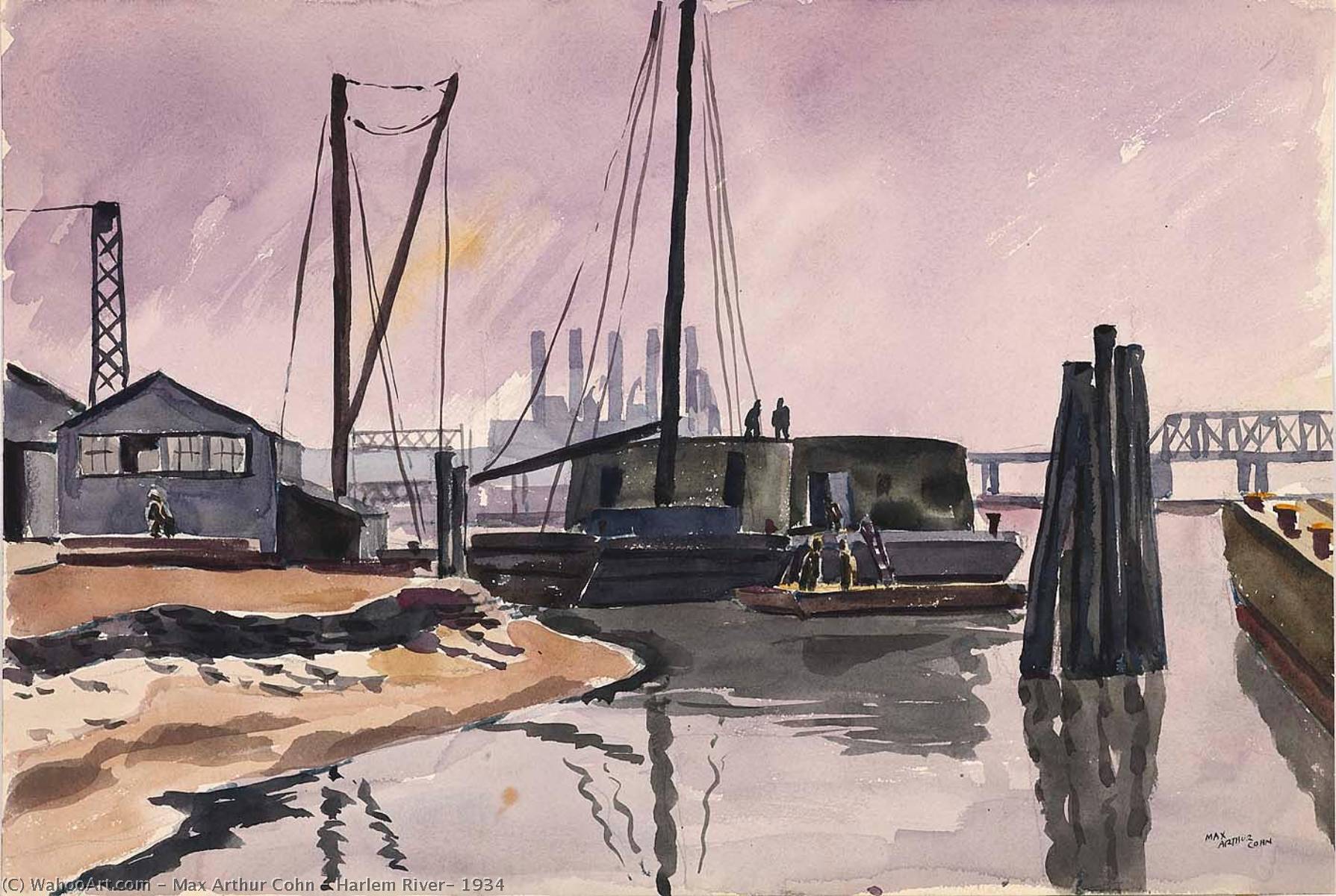 Acheter Reproductions D'art De Musée Rivière Harlem, 1934 de Max Arthur ...