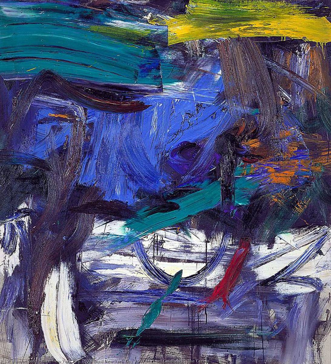 Oil Painting Replica The Creeks, 1959 by Michael Goldberg (Inspired By ...