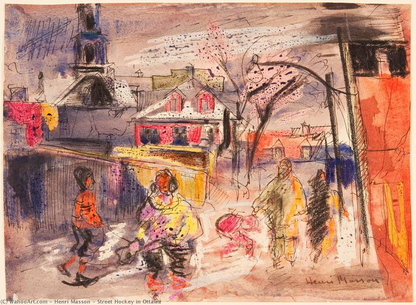 Obtenir Reproductions De Qualité Musée Hockey de rue à Ottawa de Henri ...