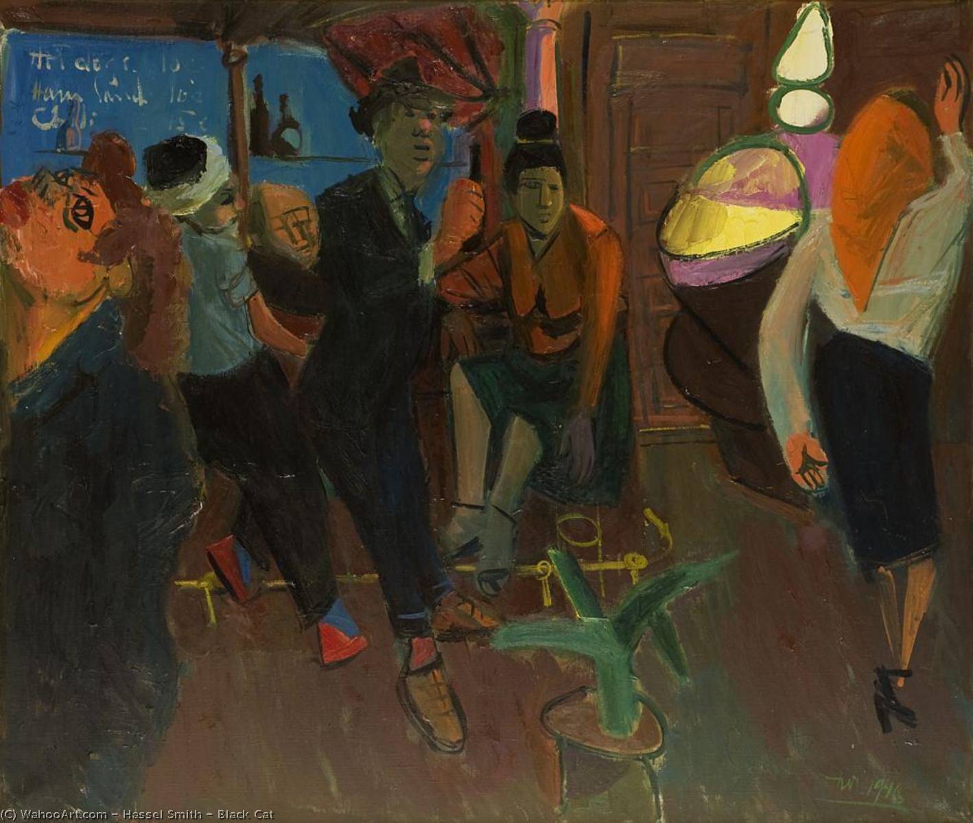 Black Cat, 1946 by Hassel Smith (1915-2007, United States) Hassel Smith ...