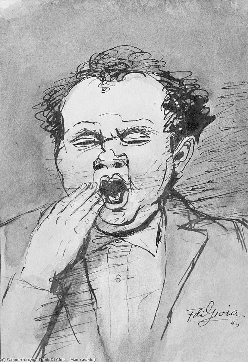 Get Art Reproductions Man Yawning, 1945 by Frank Di Gioia (Inspired By) (1900-1981) | ArtsDot.com