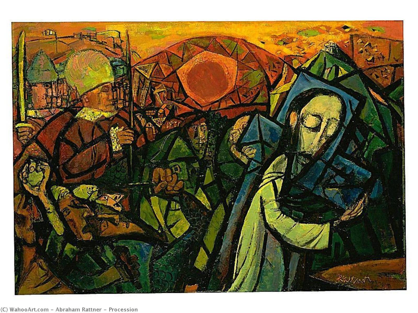 Buy Museum Art Reproductions Procession, 1944 by Abraham Rattner ...