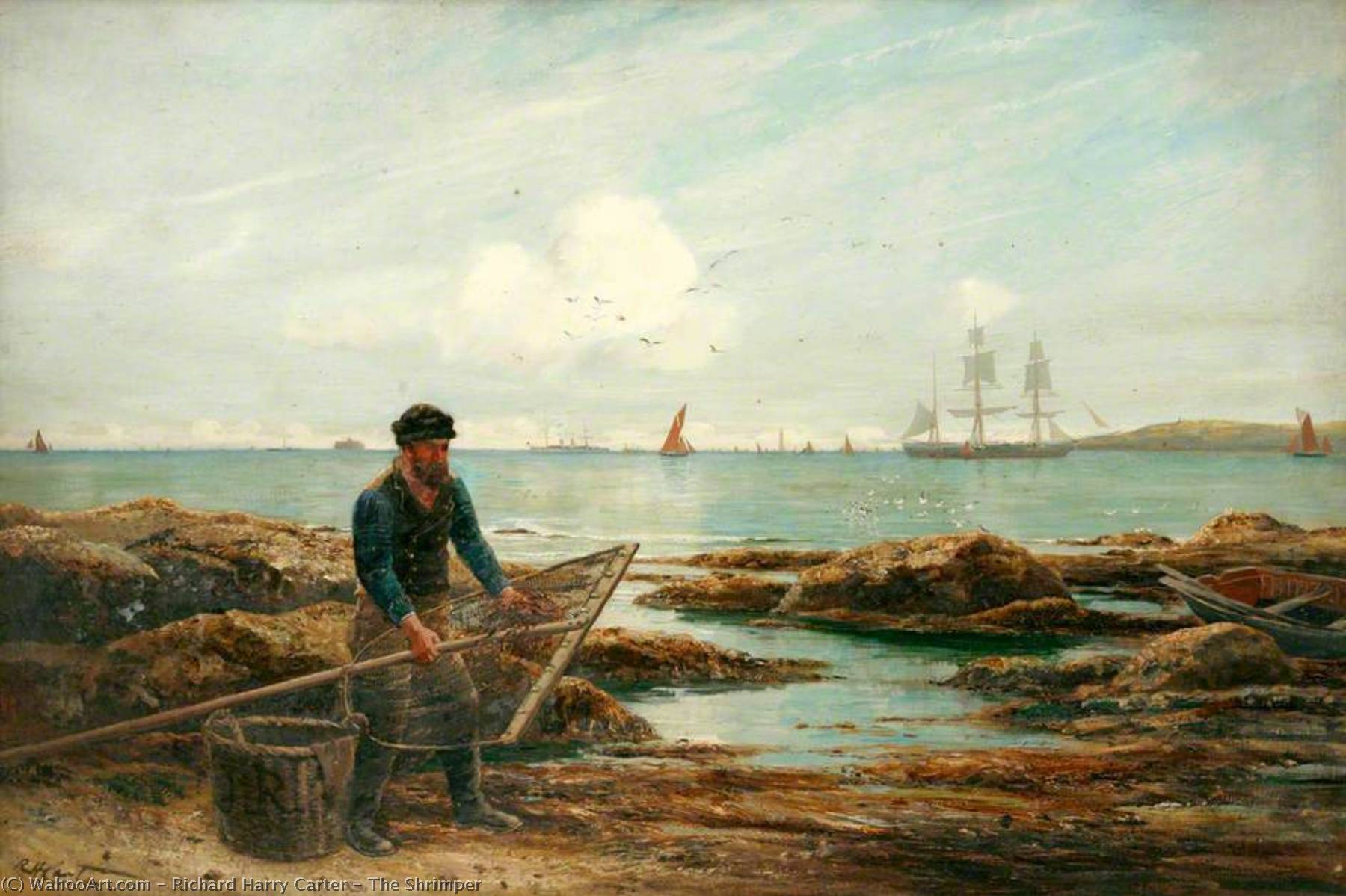 The Shrimper by Richard Harry Carter Richard Harry Carter | ArtsDot.com