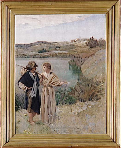 Purchase Oil Painting Replica TOBIE ET L`ANGE by Jean Charles Cazin ...