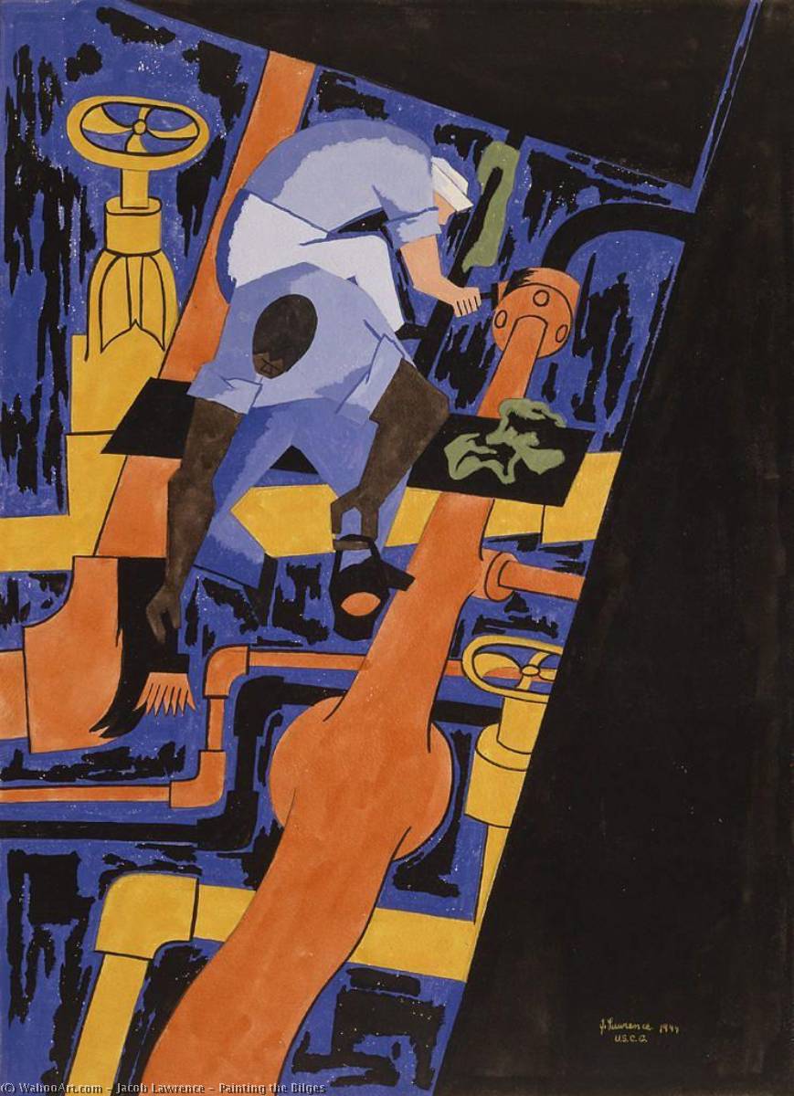 Pintura dos Bilges, 1944 por Jacob Lawrence (1917-2000, United States ...