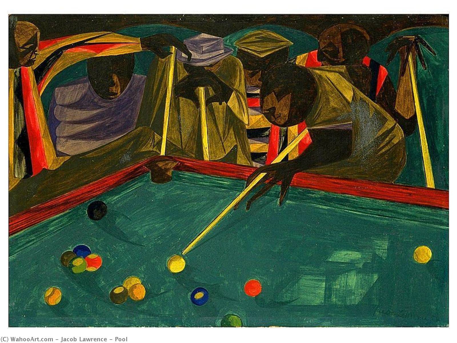 Pool, 1954 by Jacob Lawrence (1917-2000, United States) Jacob Lawrence ...