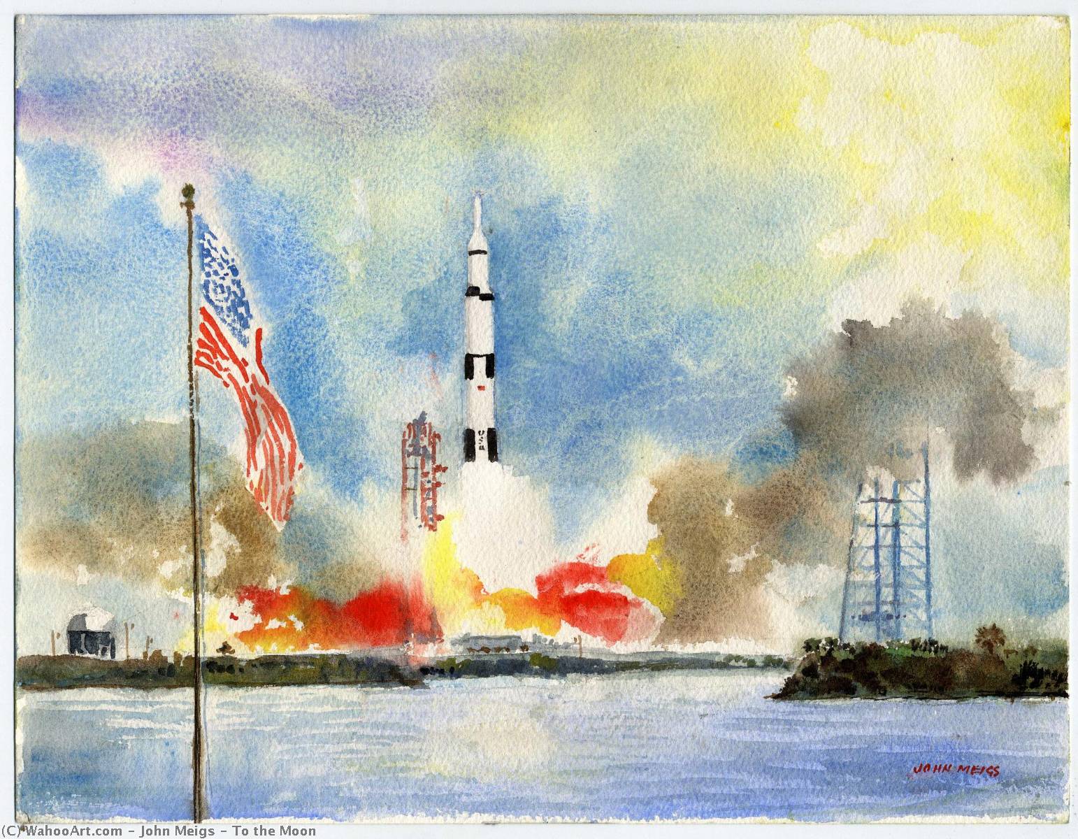 To the Moon, 1969 by John Meigs John Meigs | ArtsDot.com