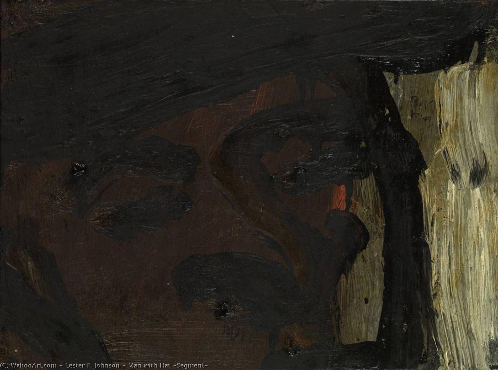 Man with Hat (Segment), 1960 by Lester F. Johnson (1919-2010) Lester F ...