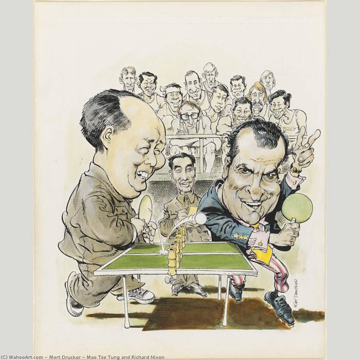 Mao Tse Tung and Richard Nixon, 1971 by Mort Drucker (1929-2020) Mort ...
