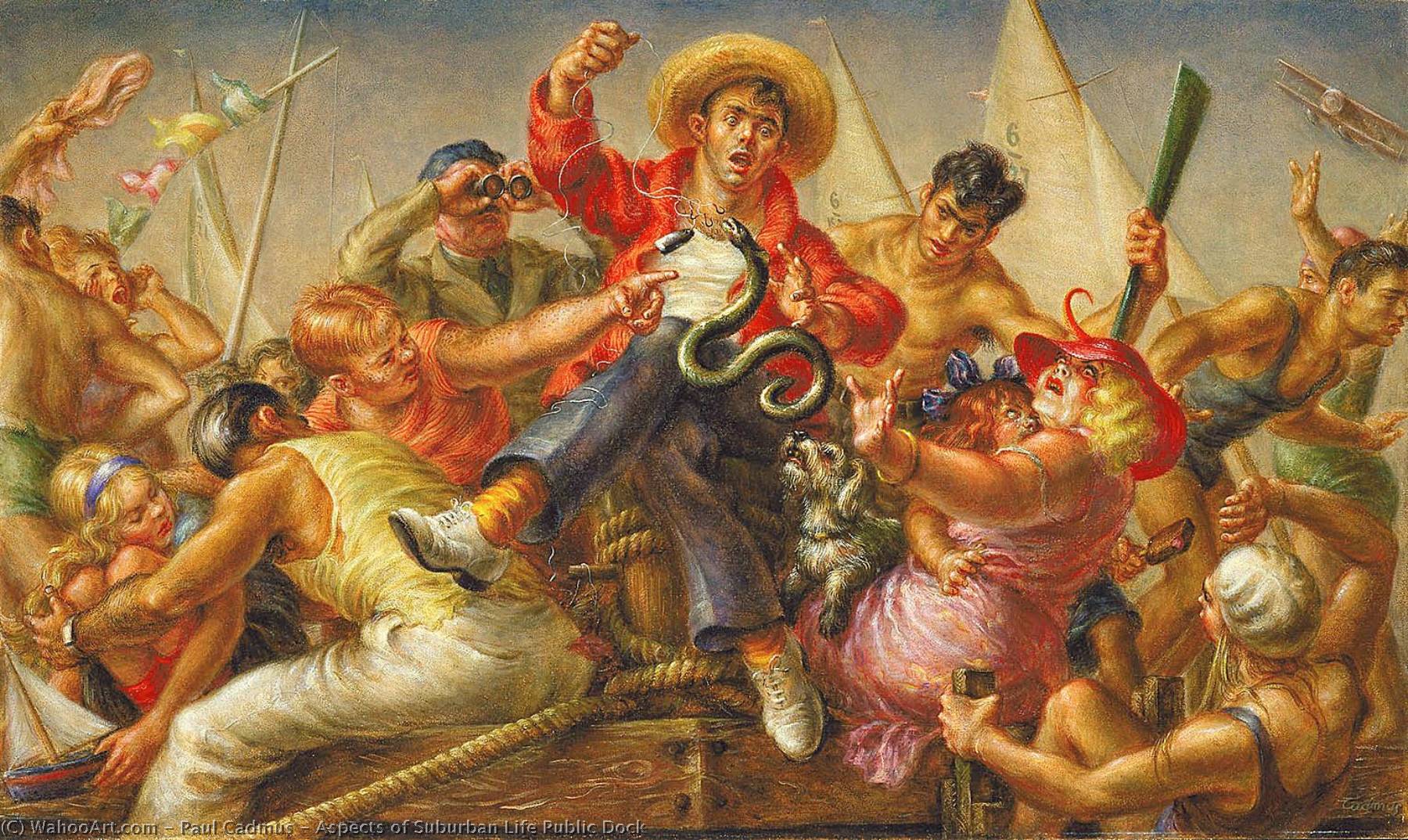 Order Artwork Replica Aspects of Suburban Life Public Dock, 1936 by ...