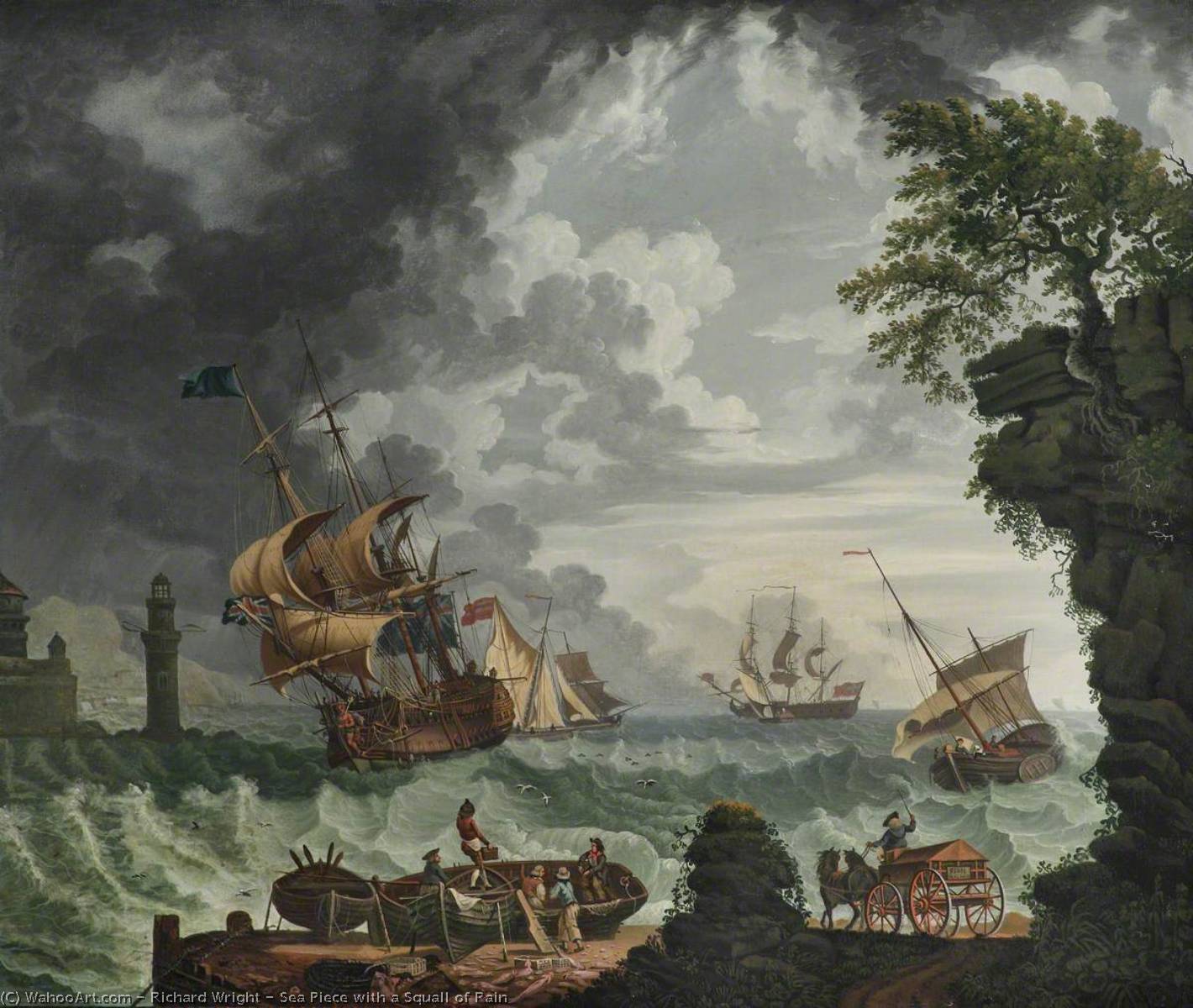 Sea Piece with a Squall of Rain by Richard Wright Richard Wright ...