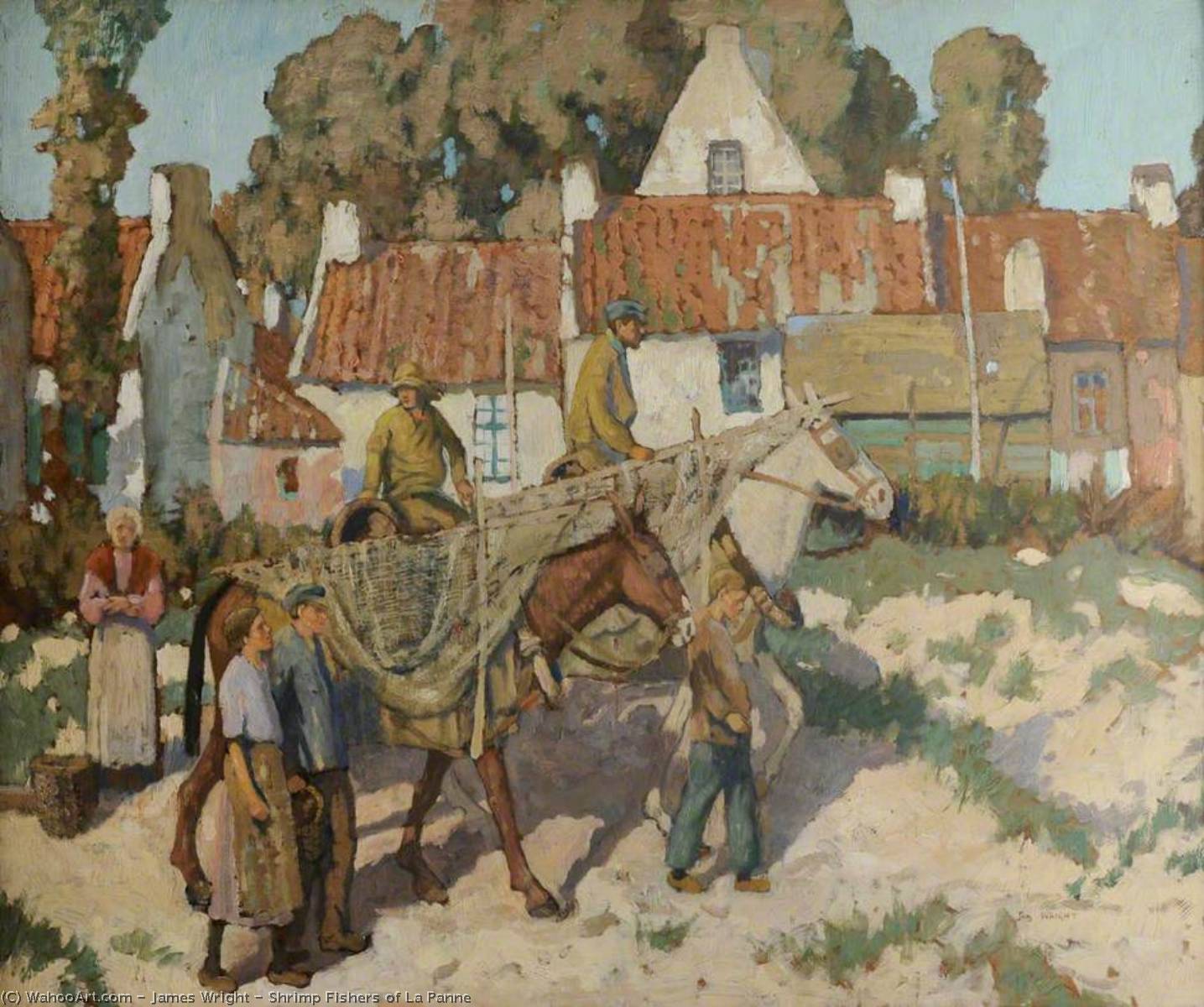 Purchase Oil Painting Replica Shrimp Fishers of La Panne by James ...