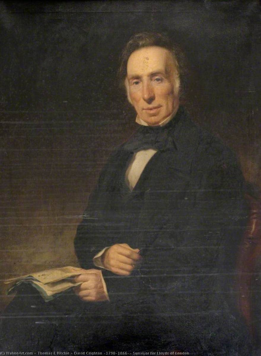 David Crighton (1790–1866), arpenteur de Lloyds de Londres, 1855 de ...