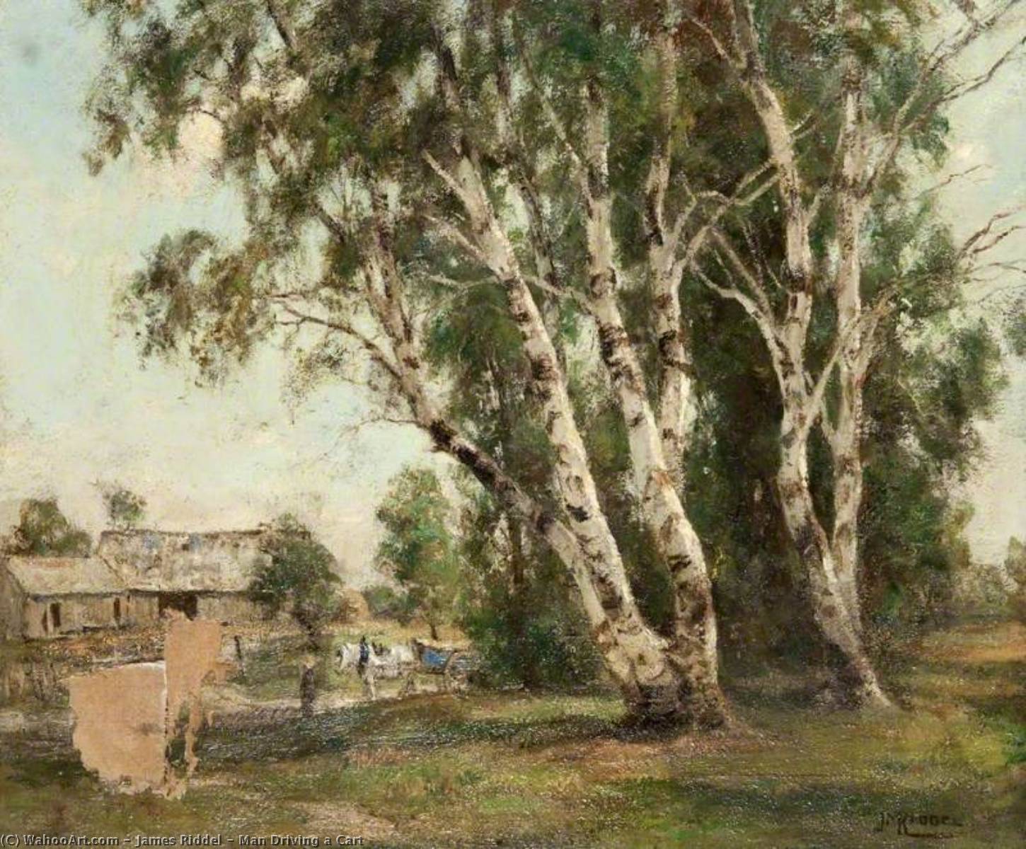 Man Driving a Cart, 1874 by James Riddel James Riddel | ArtsDot.com