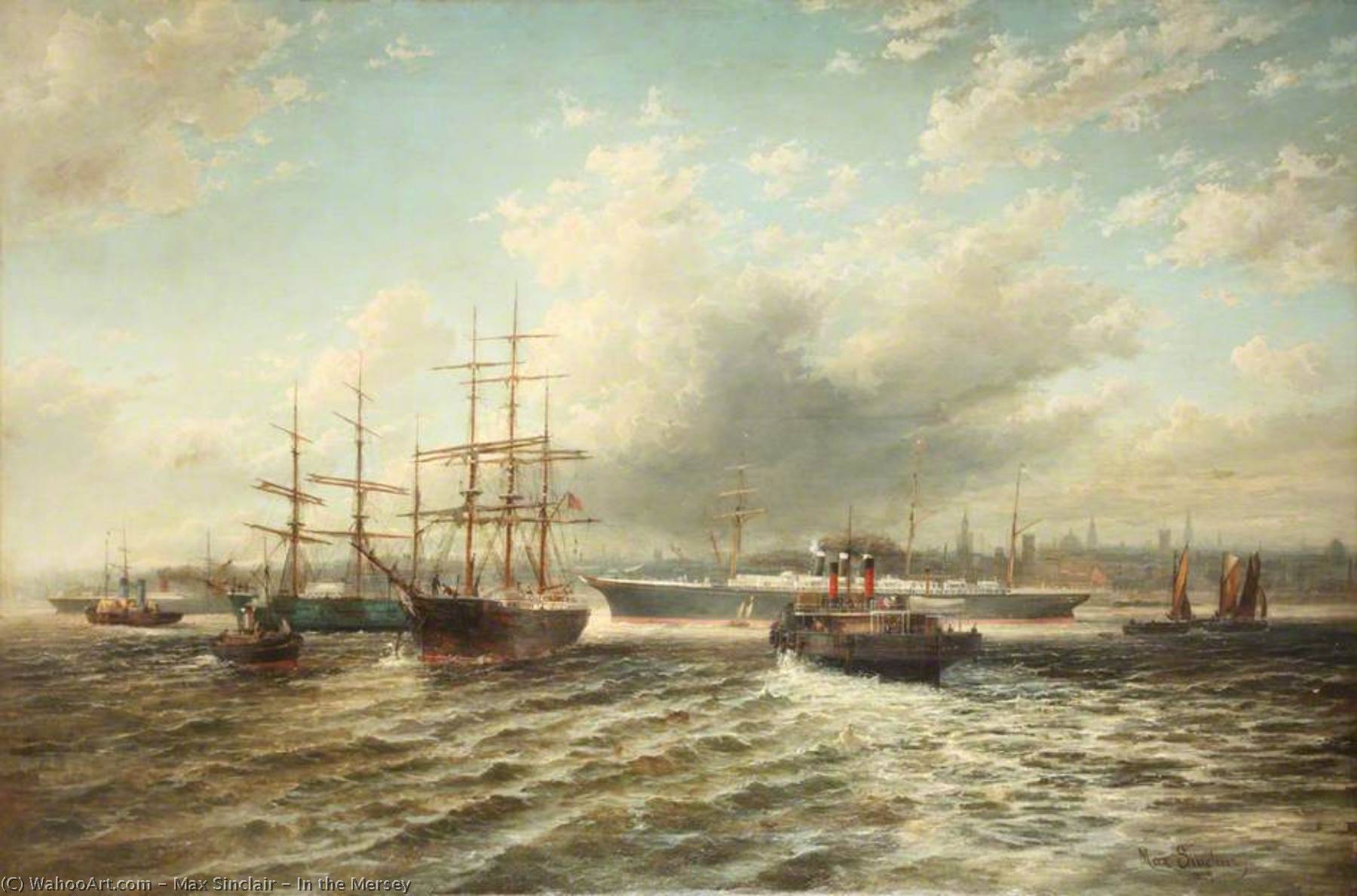 Dans le Mersey, 1889 de Max Sinclair Max Sinclair | ArtsDot.com