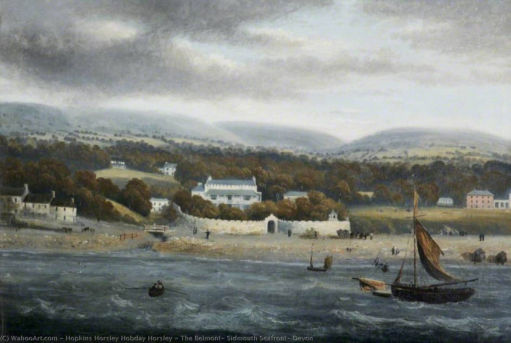 Paintings Reproductions | The Belmont, Sidmouth Seafront, Devon by ...