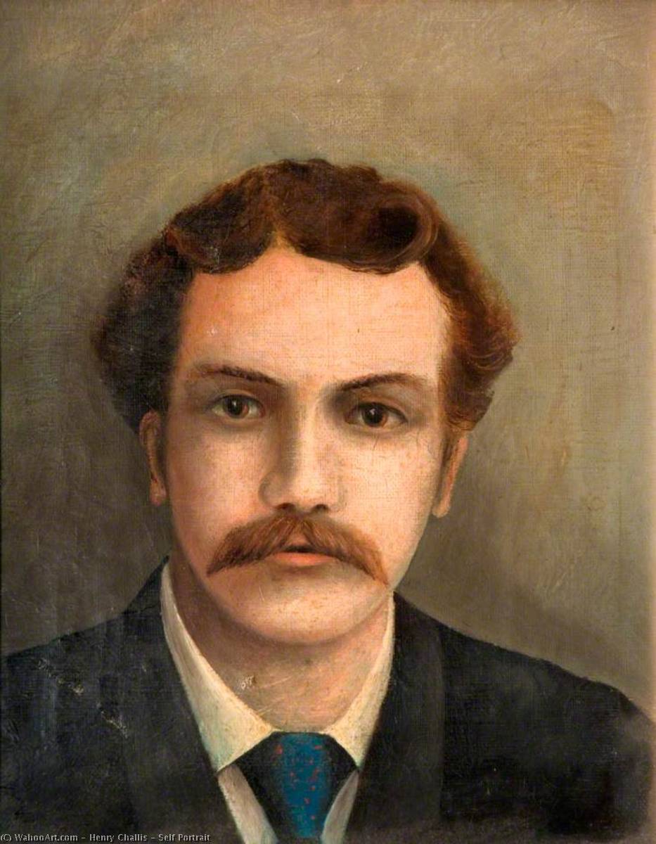 Self Portrait, 1890 by Henry Challis Henry Challis | ArtsDot.com