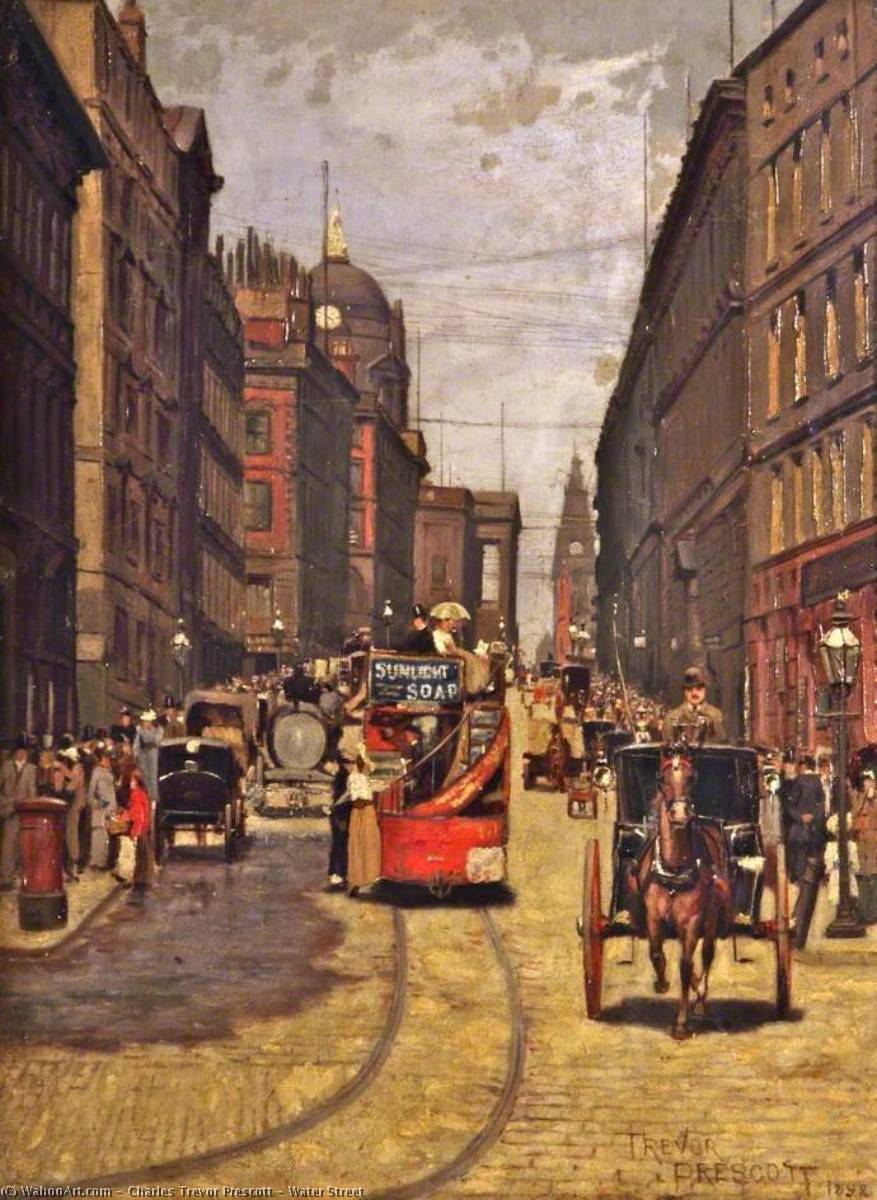 Water Street, 1892 by Charles Trevor Prescott Charles Trevor Prescott ...