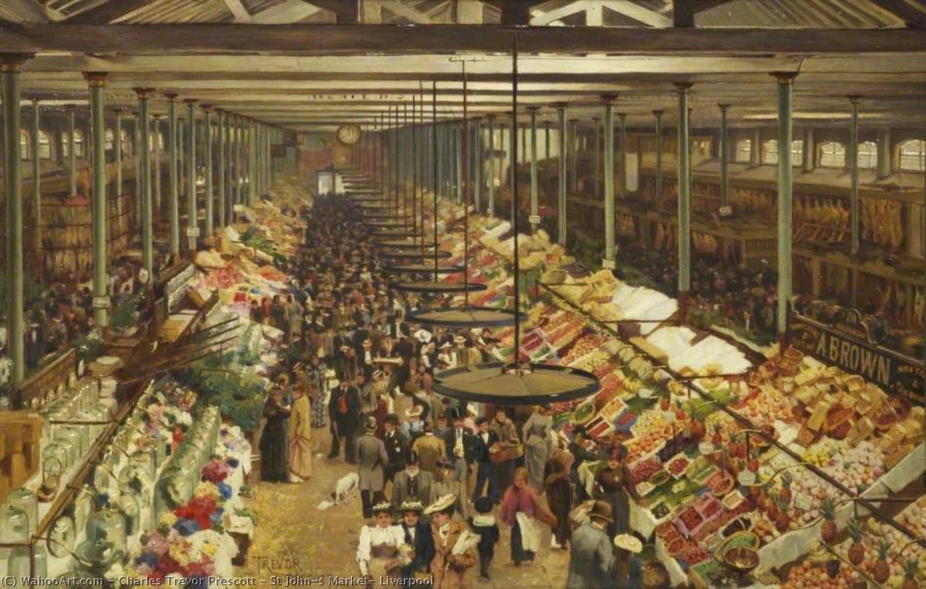 St John`s Market, Liverpool, 1899 von Charles Trevor Prescott Charles ...