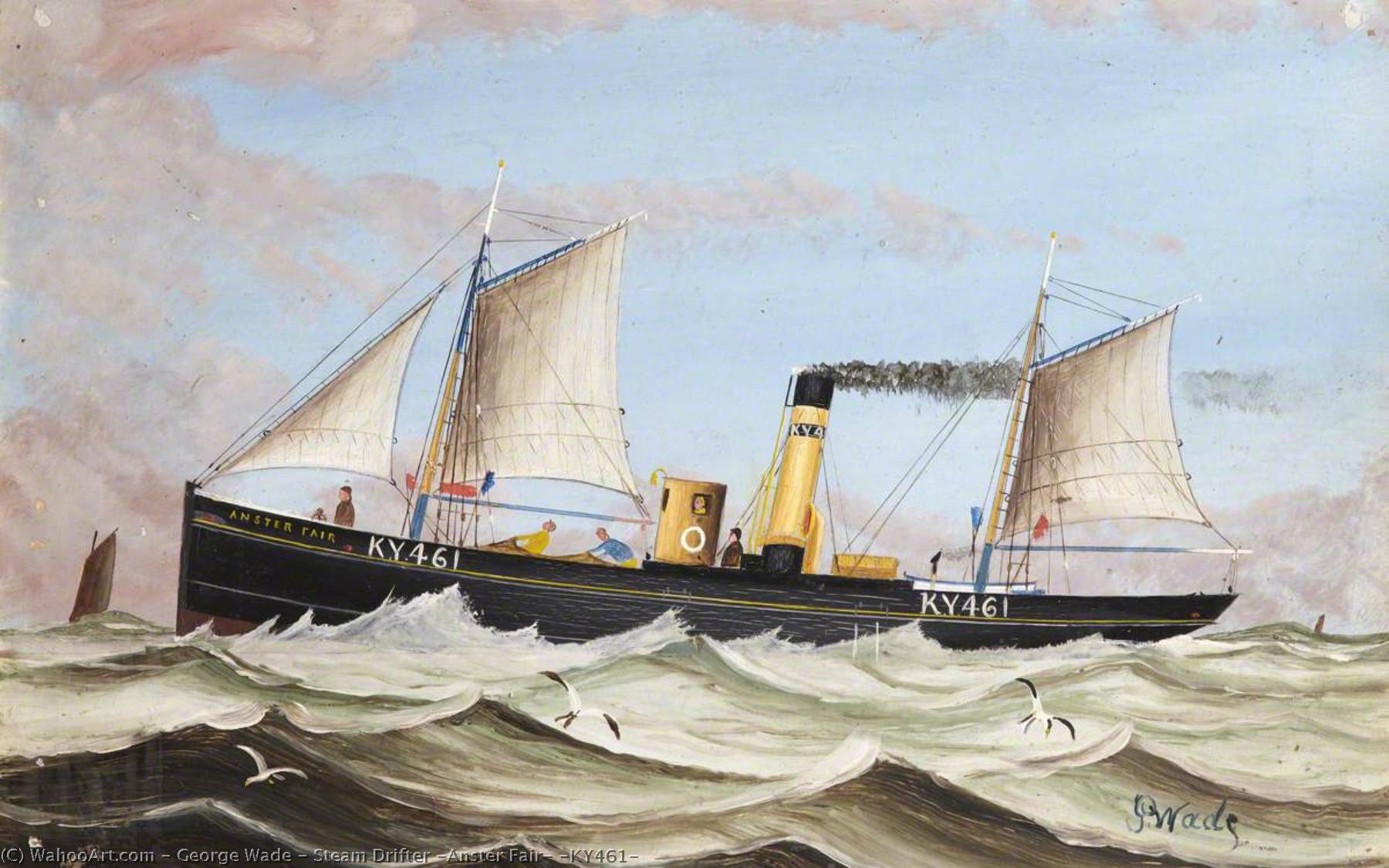 Steam Drifter `Anster Fair` (KY461), 1898 by George Wade George Wade ...
