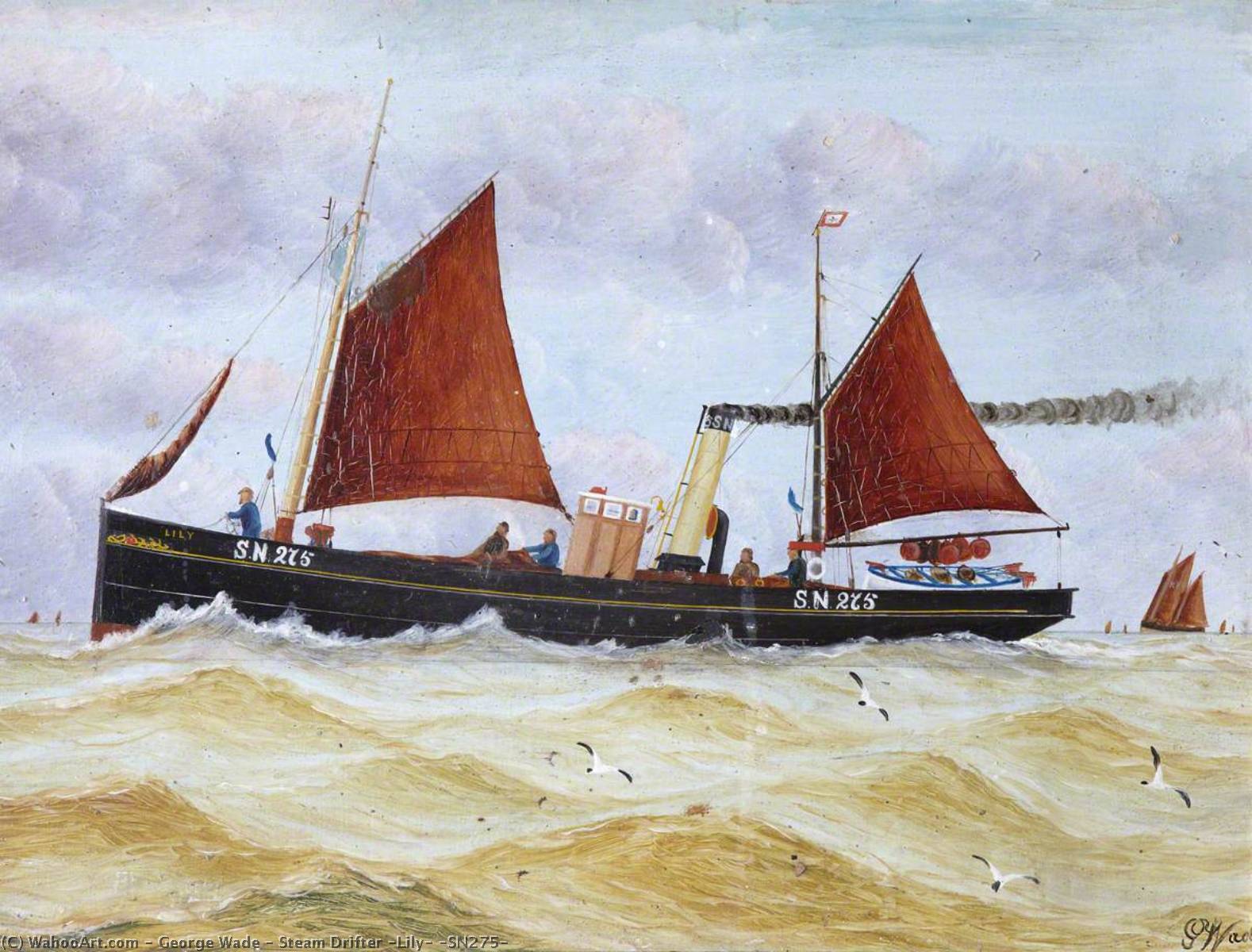Steam Drifter `Lily` (SN275), 1899 by George Wade George Wade | ArtsDot.com