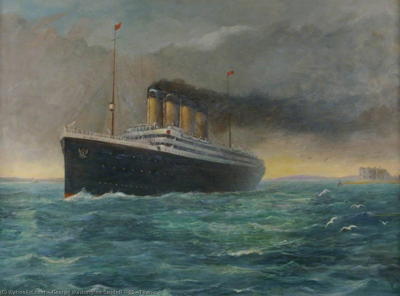SS `Titanic` di George Washington Sandell George Washington Sandell | ArtsDot.com