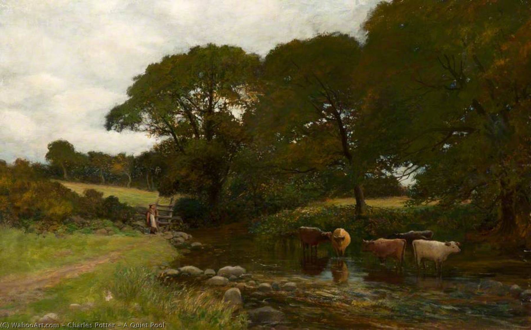 A Quiet Pool by Charles Potter Charles Potter | ArtsDot.com