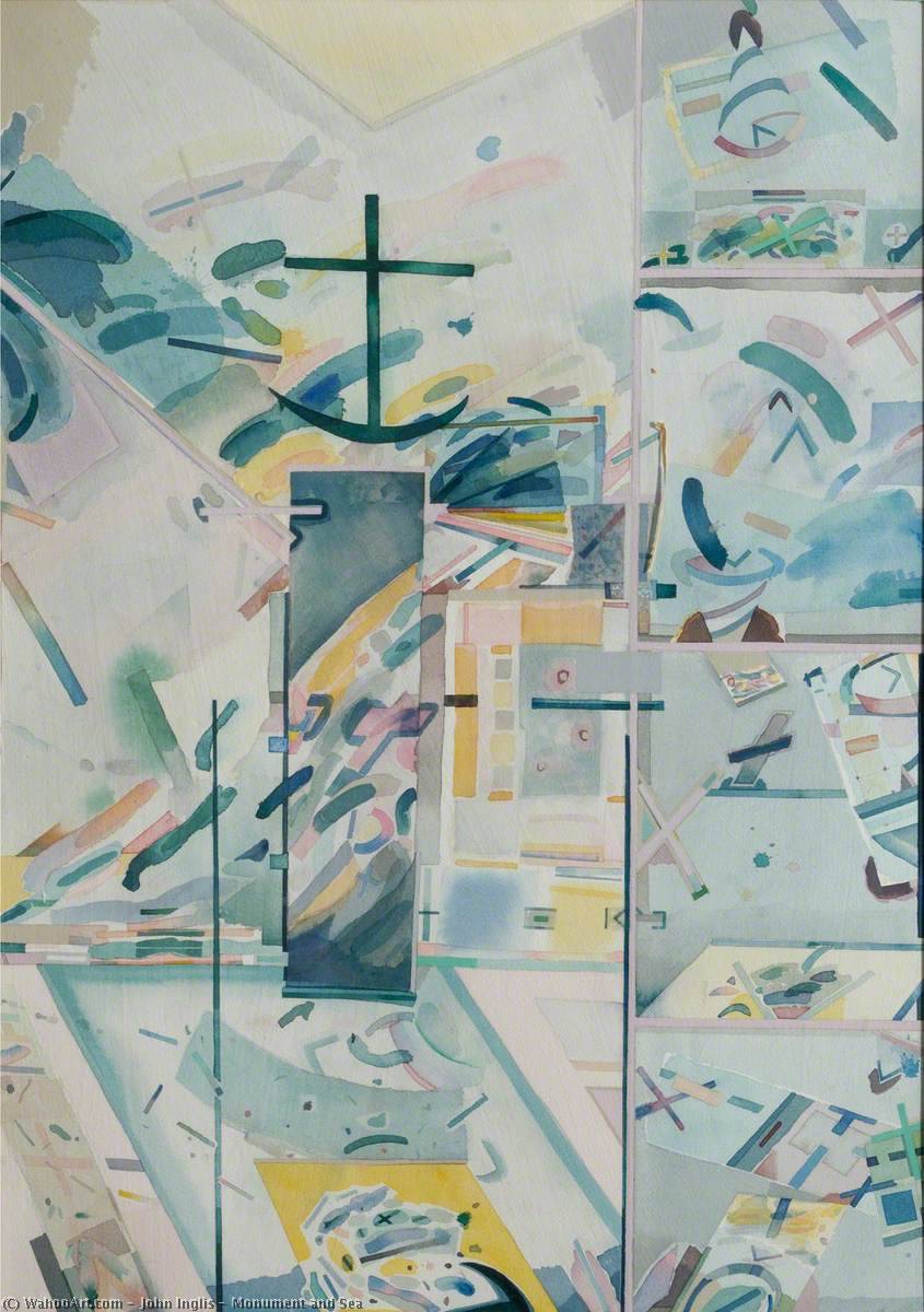 Monument and Sea by John Inglis John Inglis | ArtsDot.com