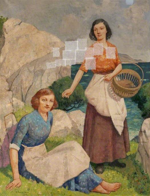 Figures in a Landscape, 1940 by George Telfer Bear George Telfer Bear ...