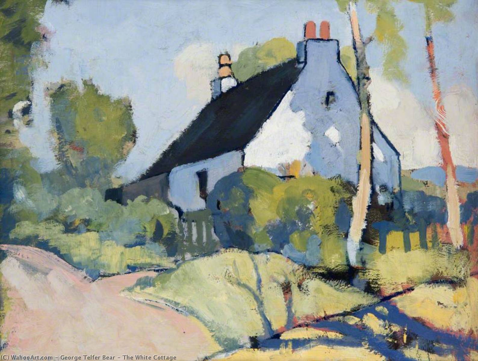 The White Cottage by George Telfer Bear George Telfer Bear | ArtsDot.com