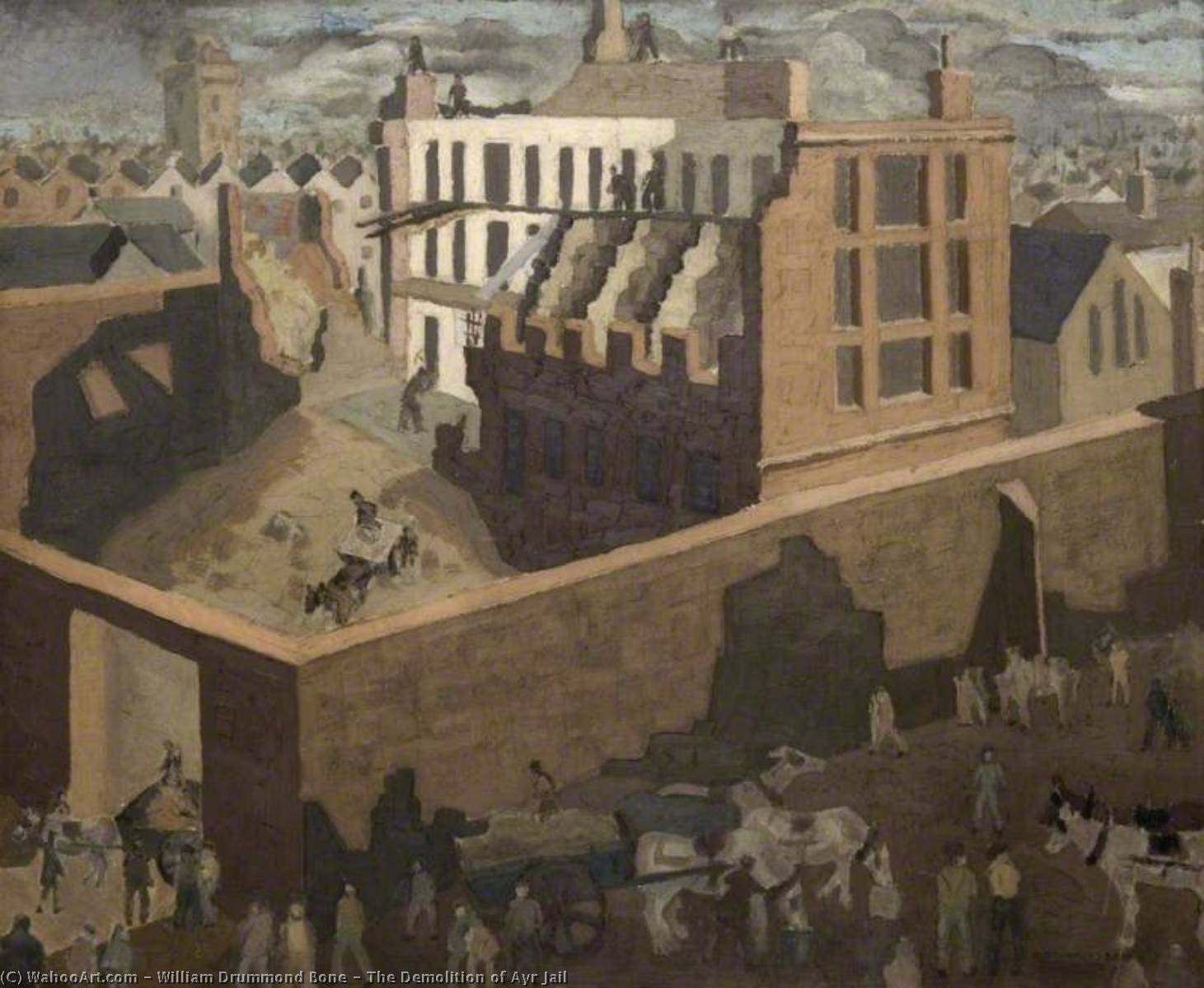 The Demolition of Ayr Jail by William Drummond Bone William Drummond ...