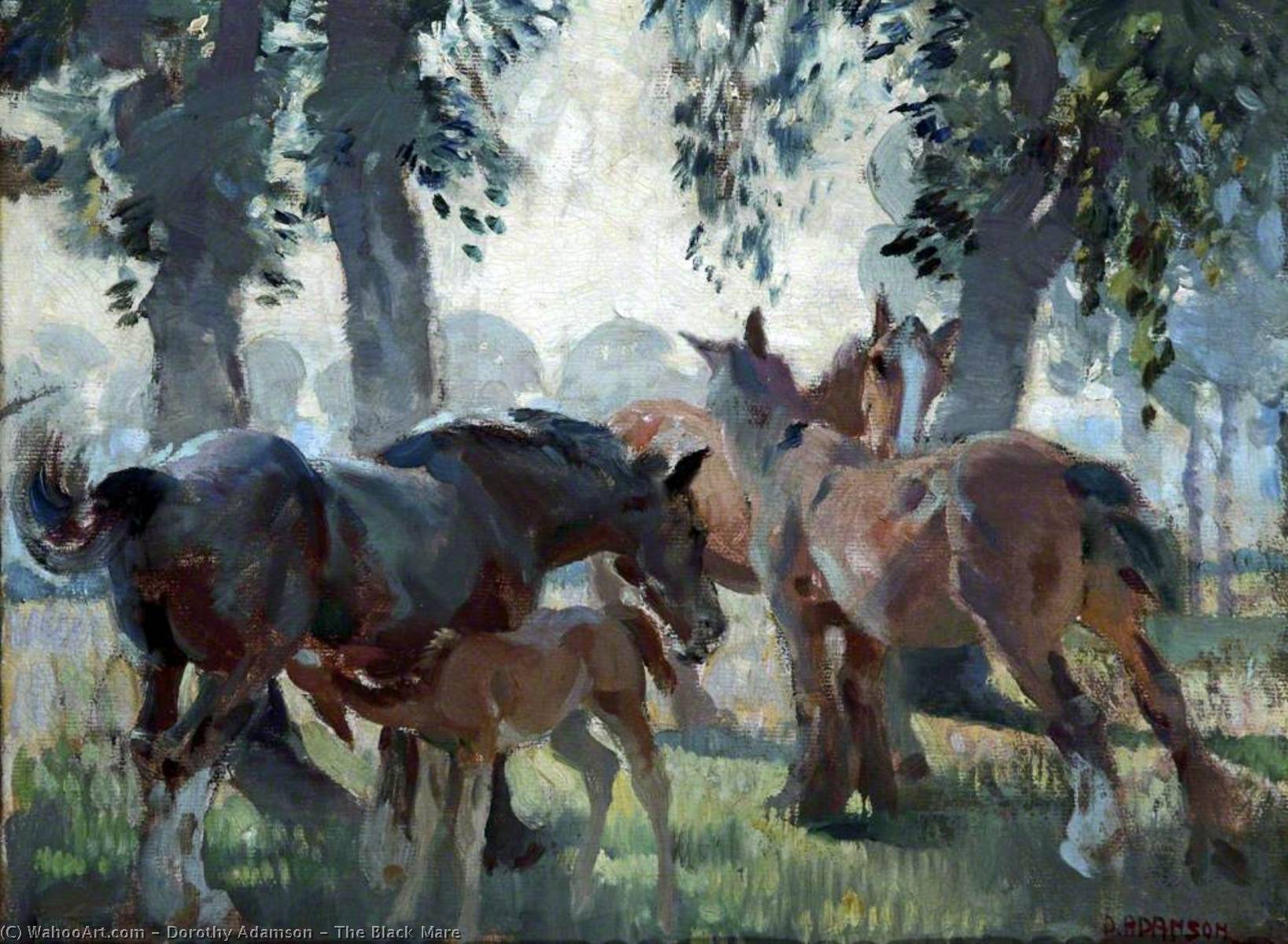 The Black Mare, 1928 by Dorothy Adamson Dorothy Adamson | ArtsDot.com