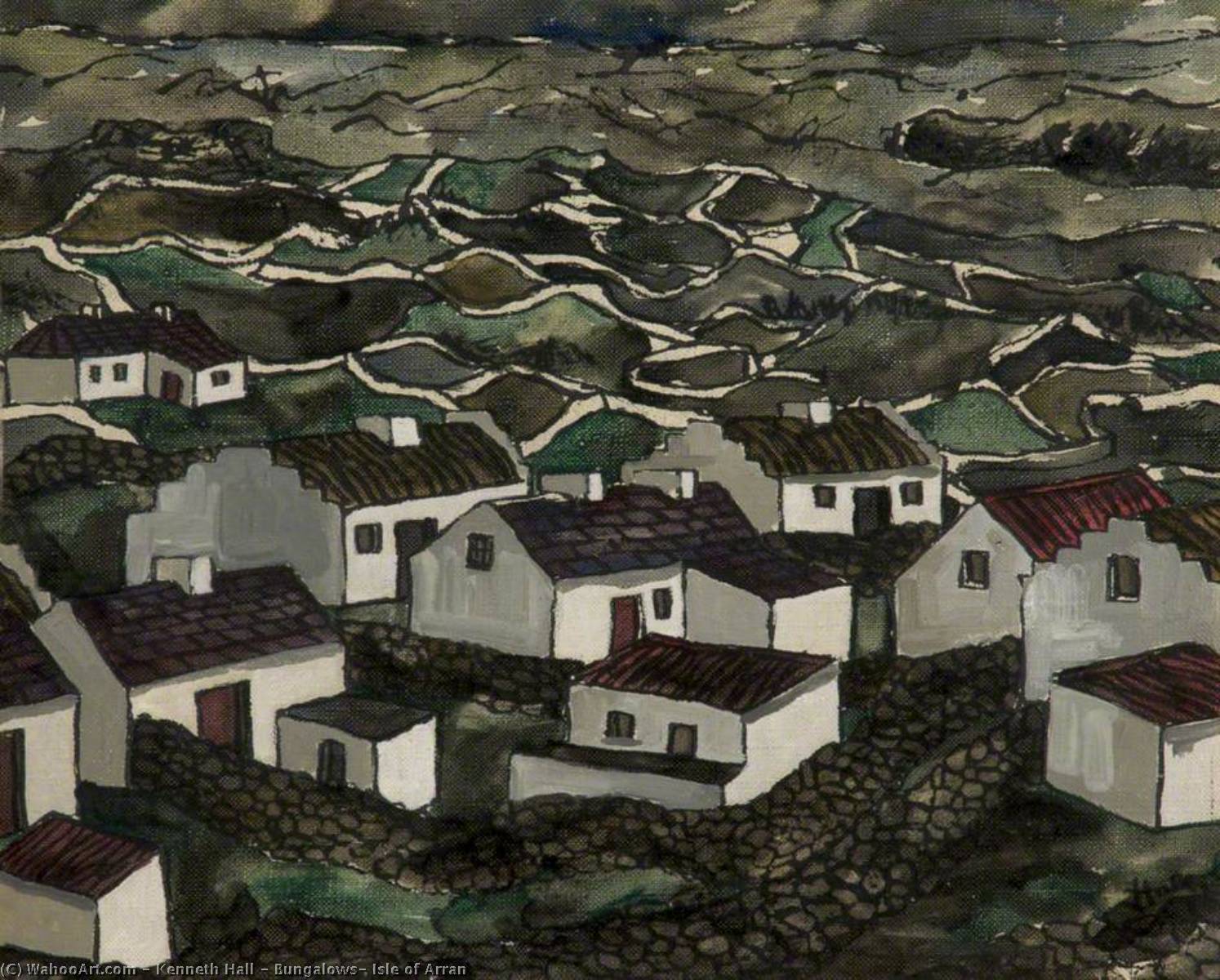 Bungalows, Isle of Arran by Kenneth Hall Kenneth Hall | ArtsDot.com