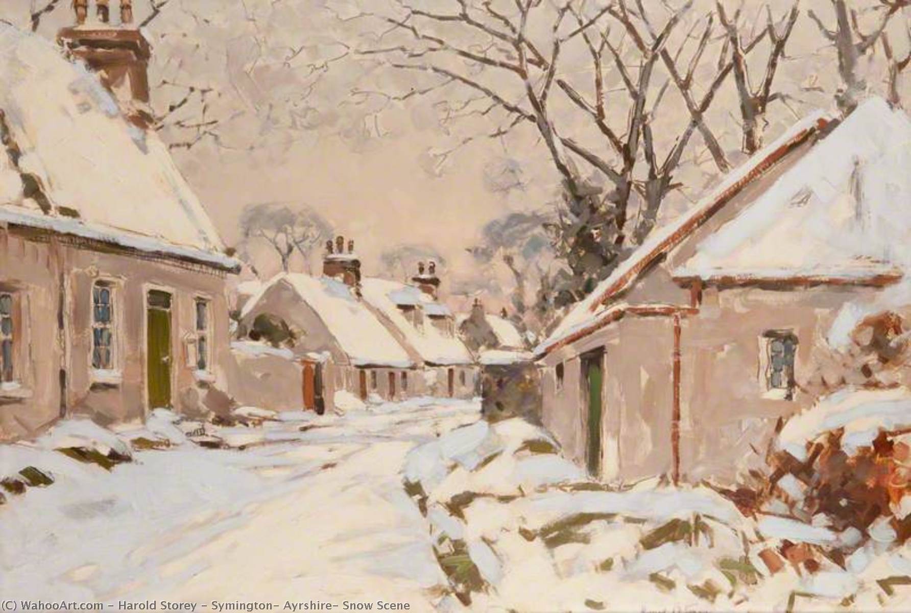 Symington, Ayrshire, Snow Scene by Harold Storey Harold Storey ...