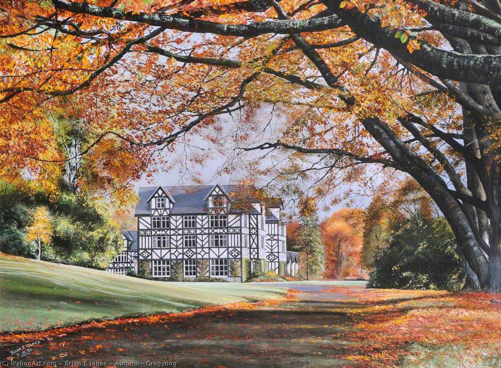 Autumn, Gregynog, 1991 by Brian E Jones Brian E Jones | ArtsDot.com