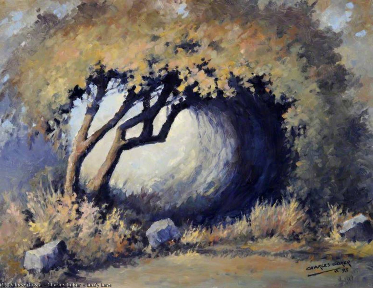 Leafy Lane, 1993 by Charles Coker (1918-2000) Charles Coker | ArtsDot.com