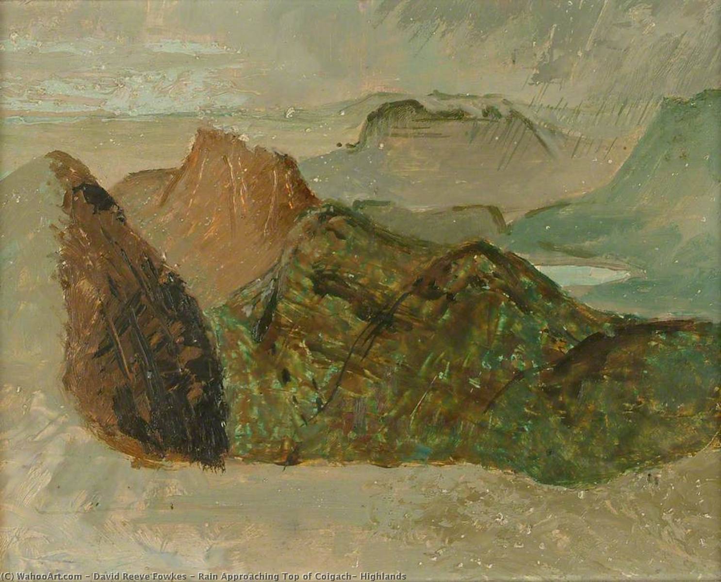 Rain Approaching Top of Coigach, Highlands by David Reeve Fowkes David ...