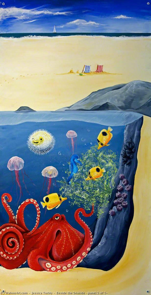 Beside the Seaside (panel 5 of 5), 2010 by Jessica Turley Jessica ...