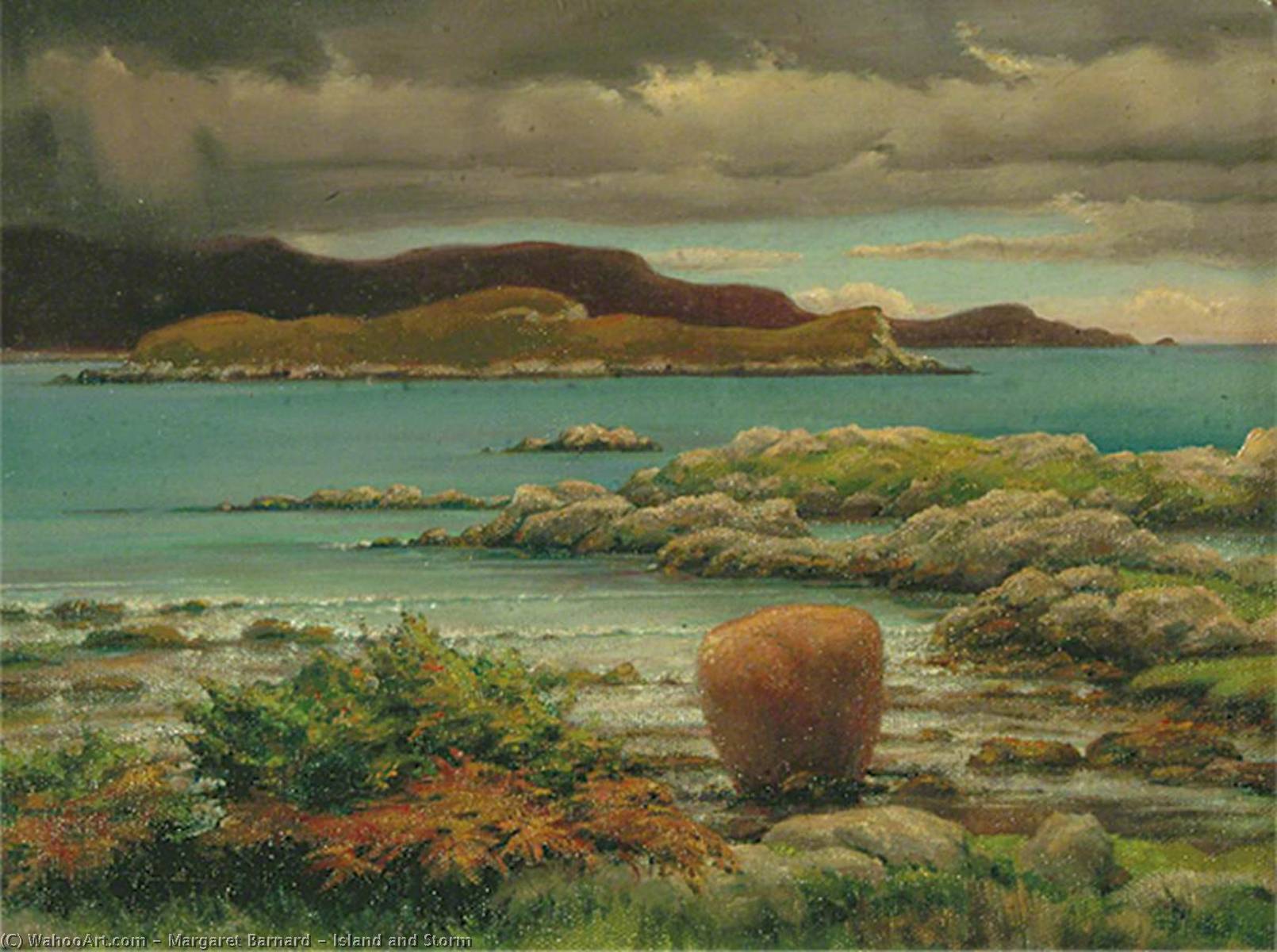 Paintings Reproductions Island and Storm by Margaret Barnard (Inspired ...