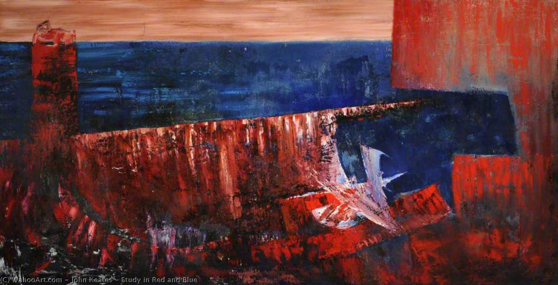 Study in Red and Blue by John Keates John Keates | ArtsDot.com