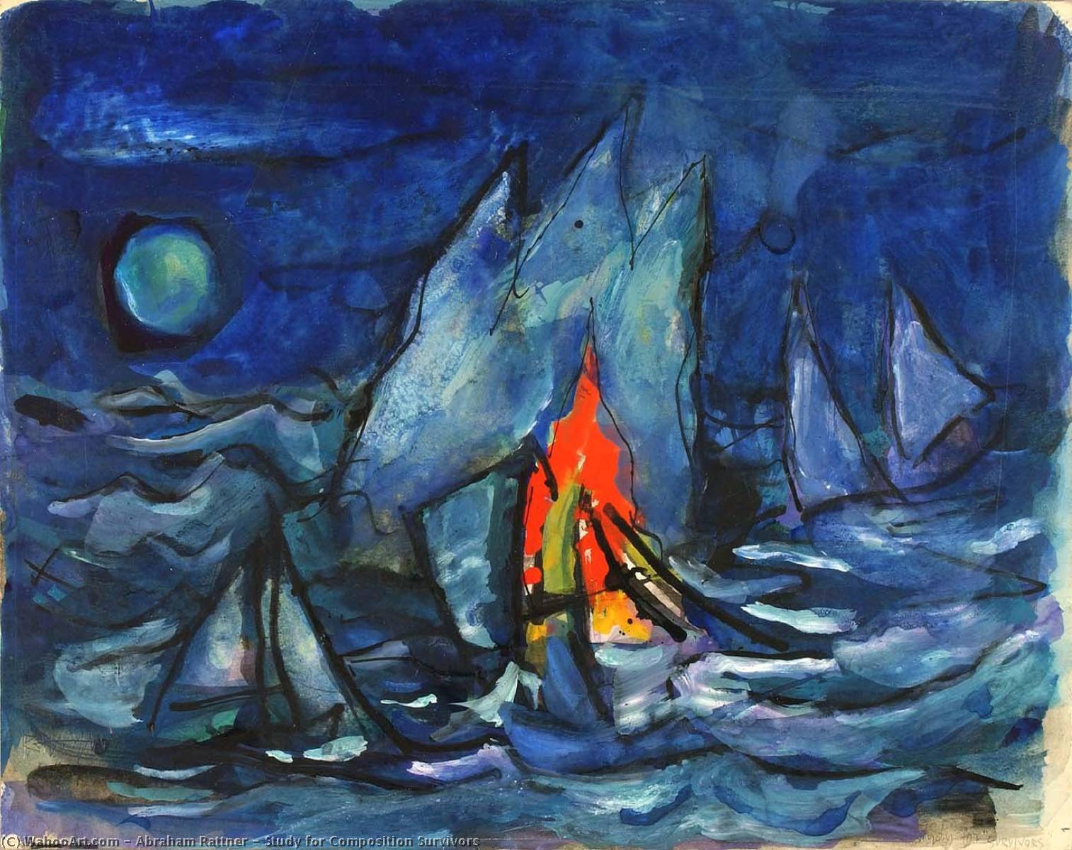 Get Paintings Reproductions Study for Composition Survivors, 1941 by ...