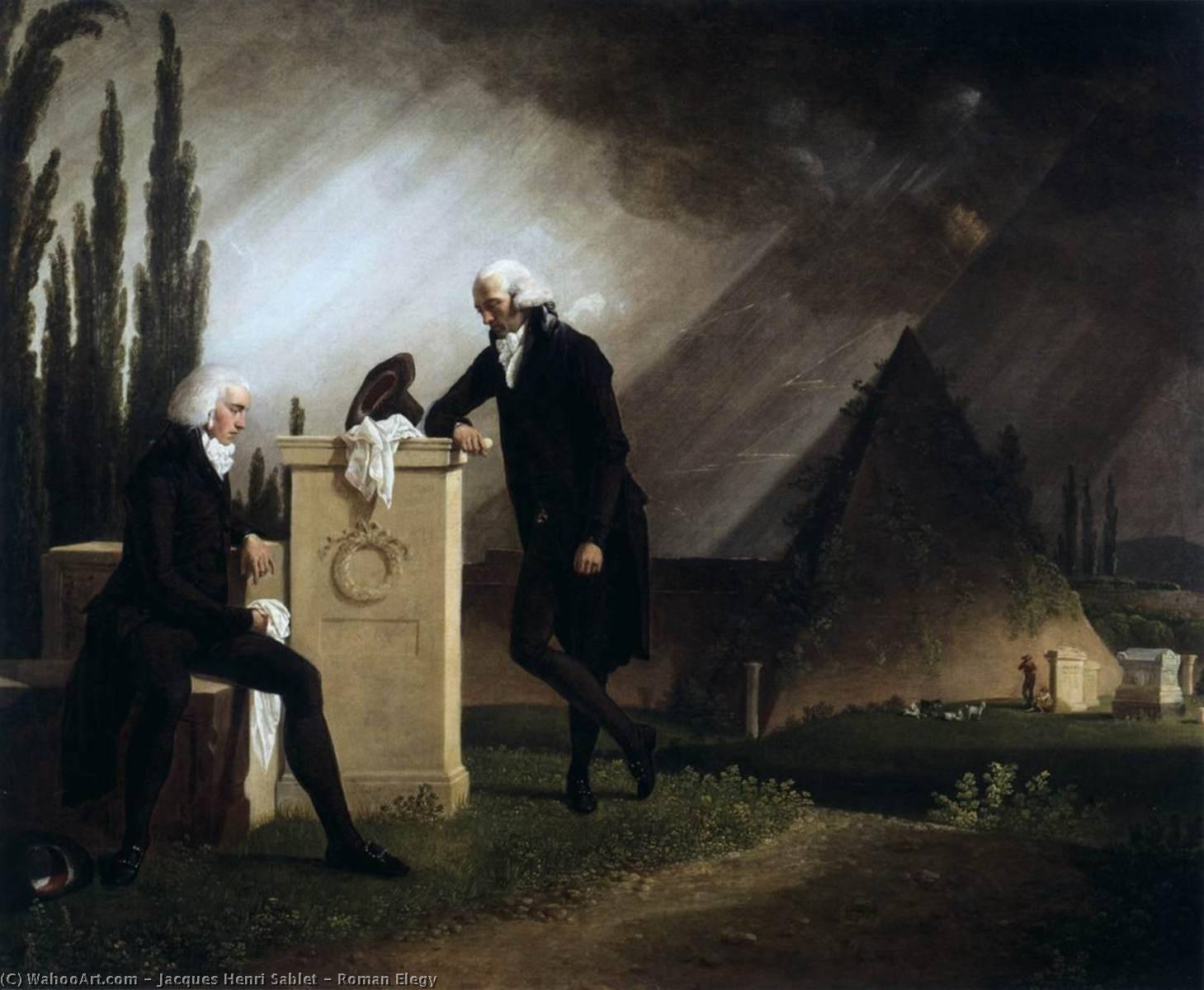 Museum Art Reproductions Roman Elegy, 1791 by Jacques Henri Sablet ...