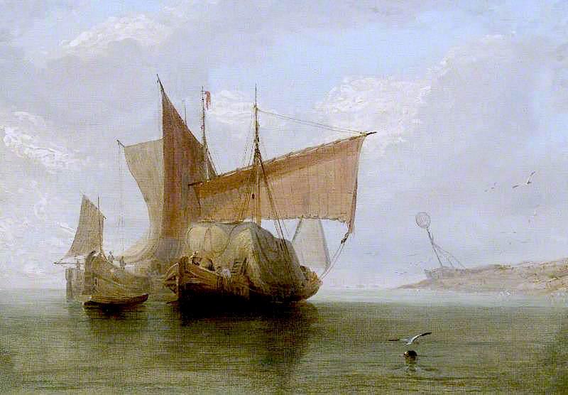 Buy Museum Art Reproductions Hay Barges on the Medway, 1859 by John ...